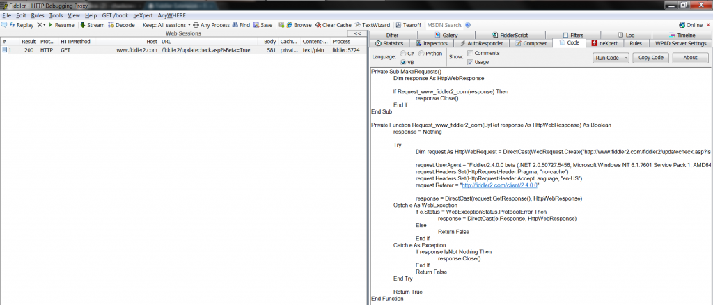 Fiddler Extension Request To Code Chad Sowald